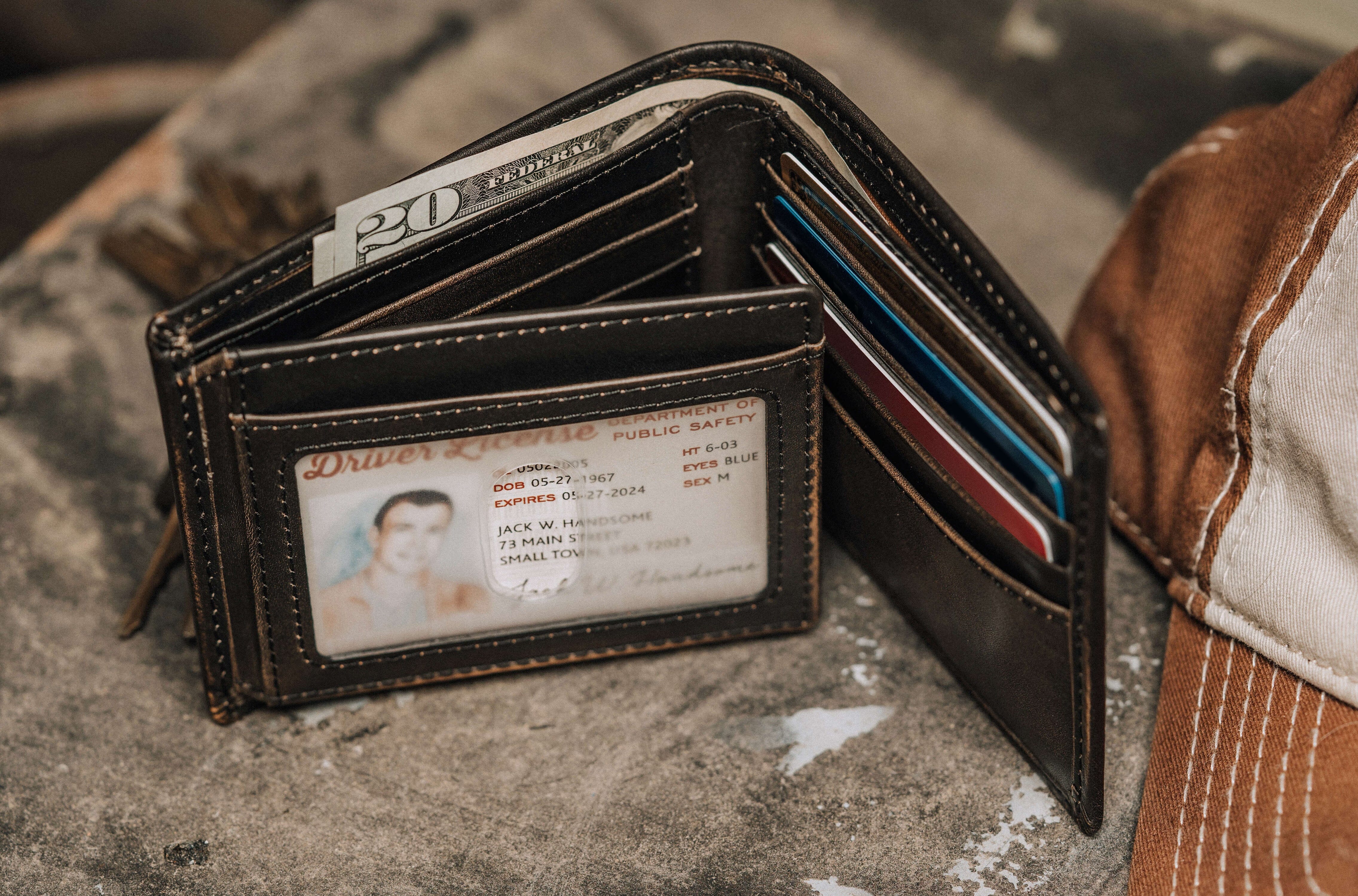 Bass Fish Wallet - Leather Double ID Bifold | House of Jack – House of ...