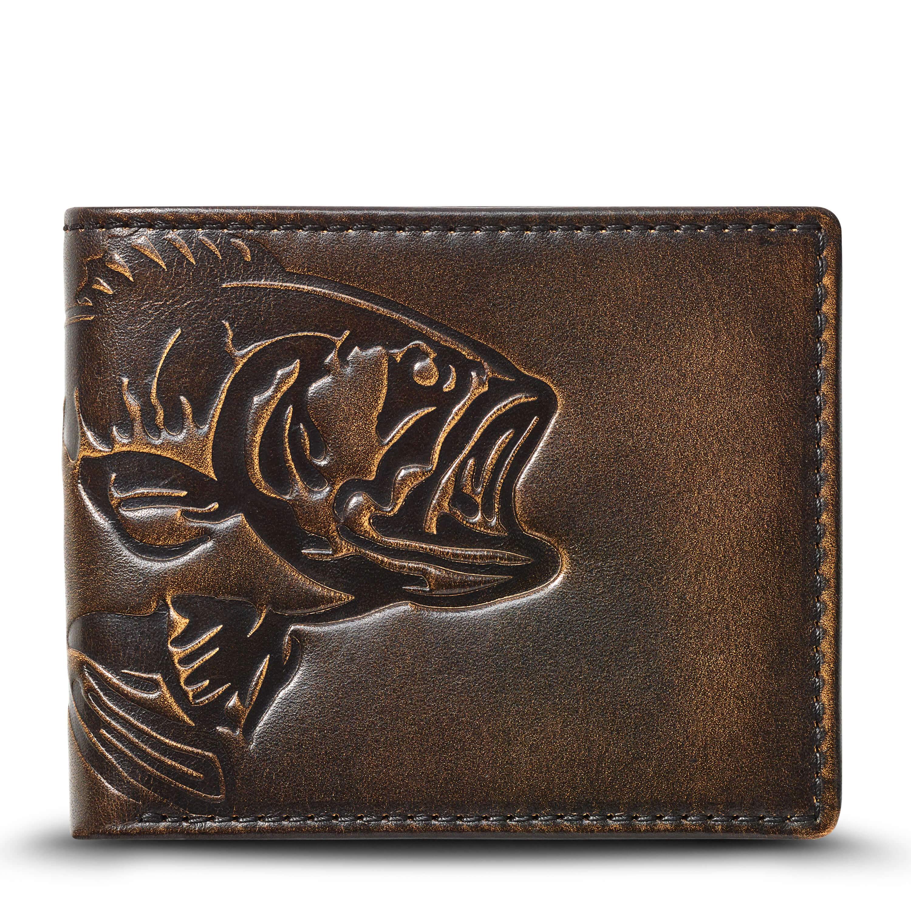 Bass Fish Wallet - Leather Double ID Bifold | House of Jack – House of ...